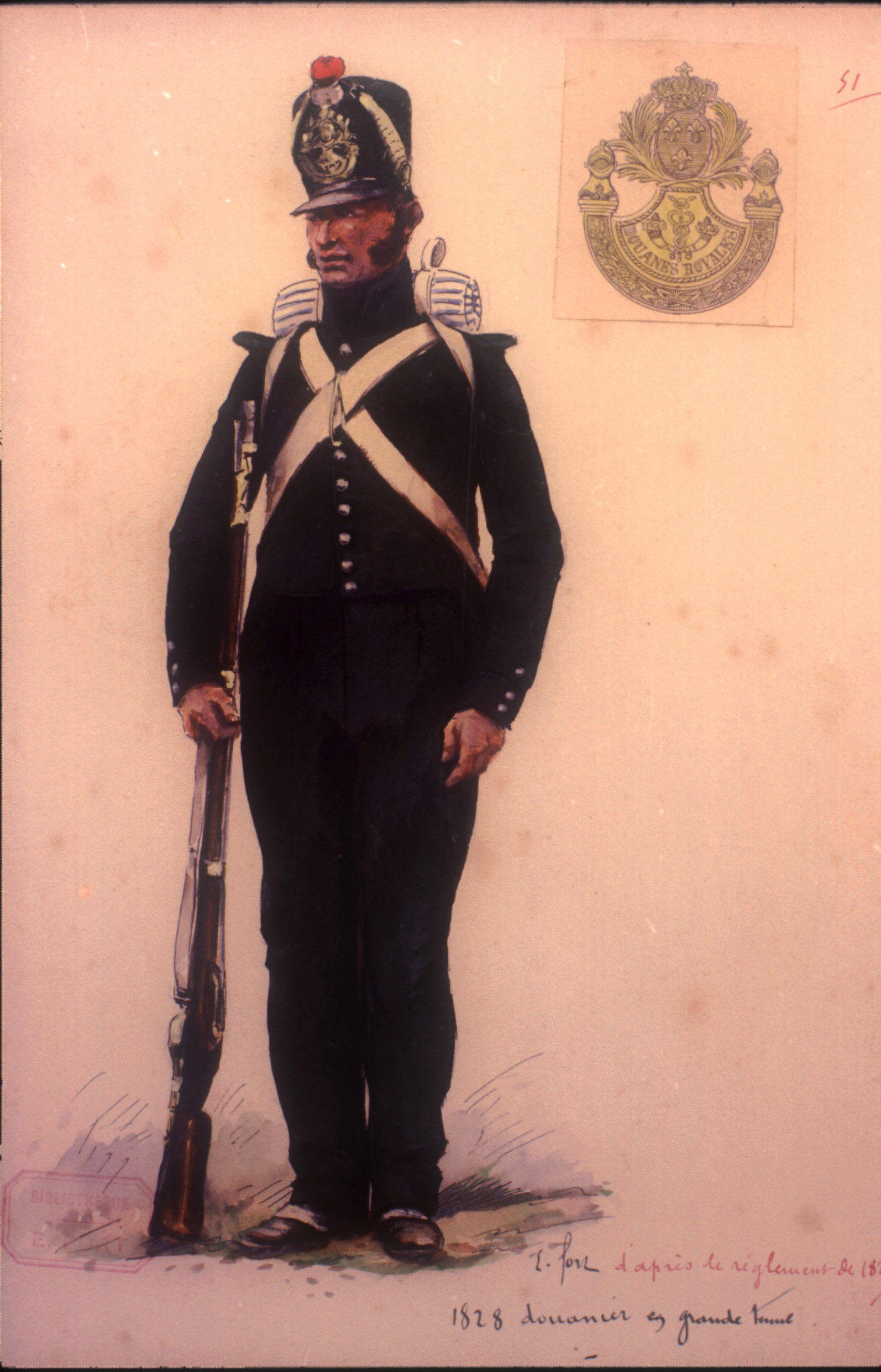 Ernest Fort, peintre de l’uniforme des douanes, 1ère partie (1789 ...